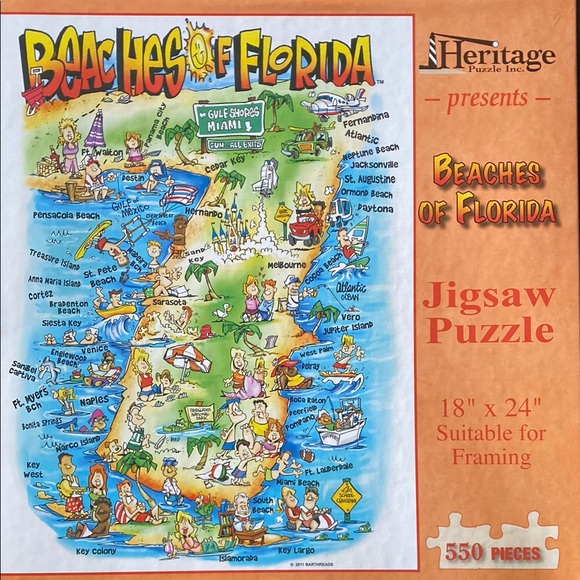 Heritage | Games | Heritage Beaches Of Florida Jigsaw Puzzle 55 Pieces ...